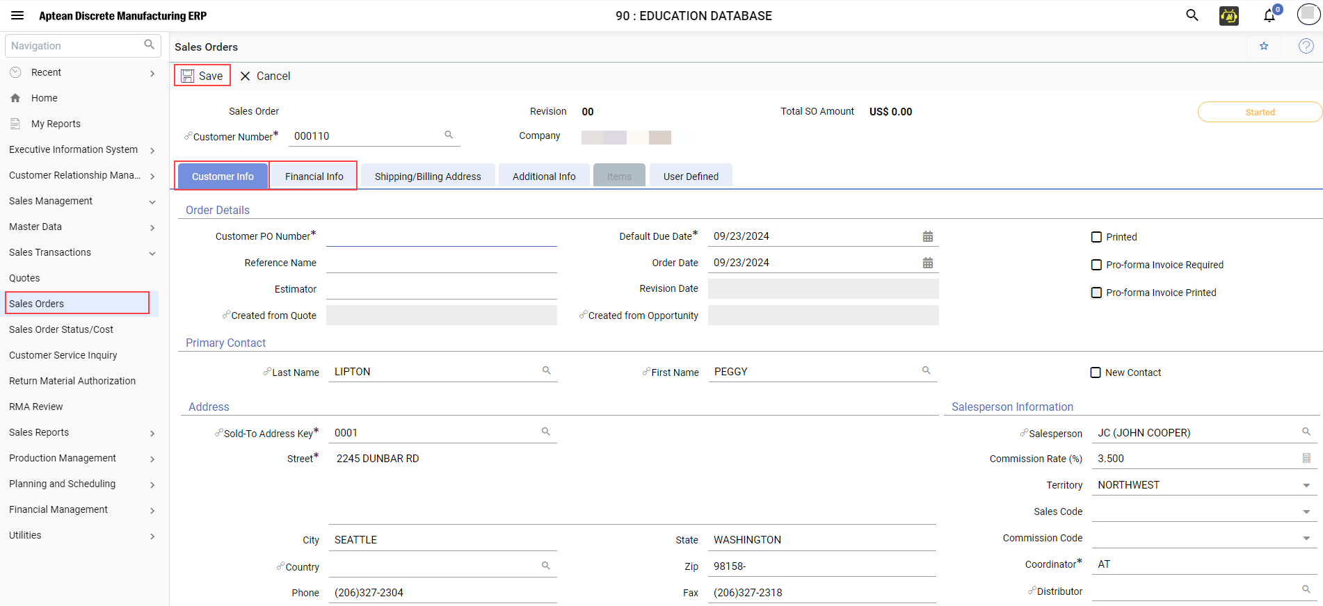 AppCentral - Integrate Sales Order