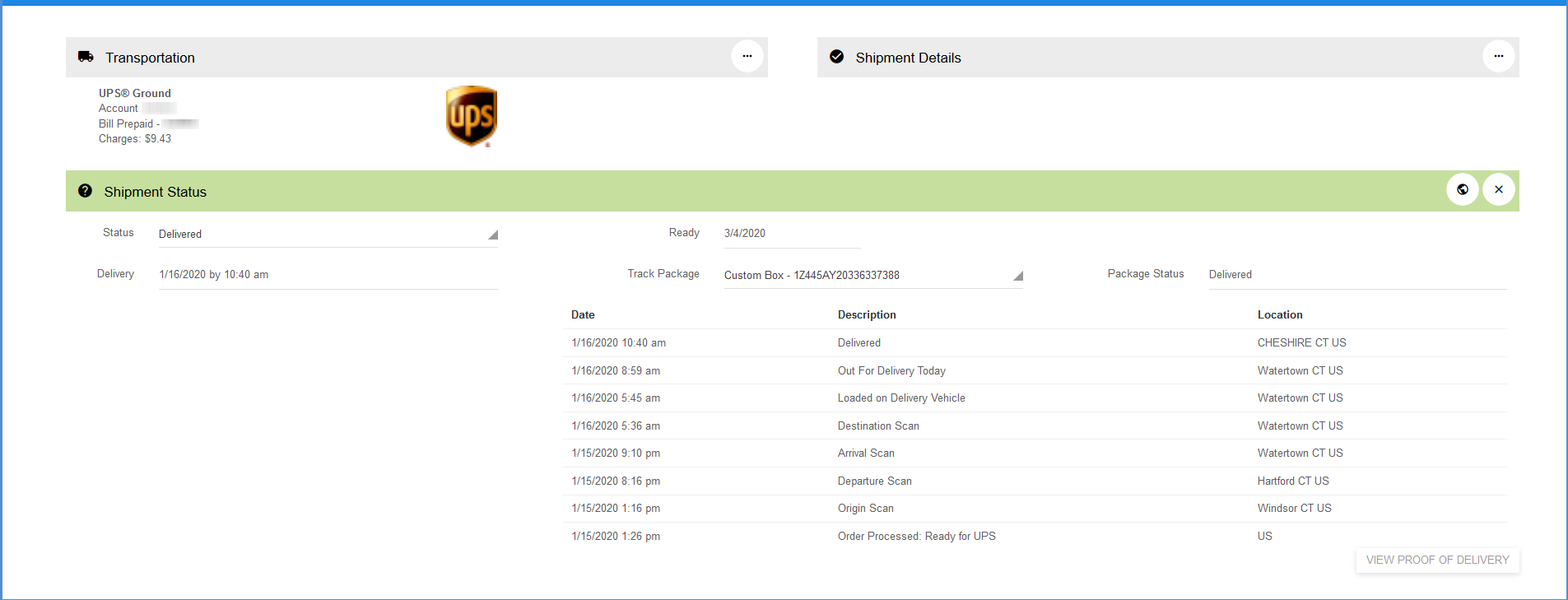 ApteanShip - Shipment Tracking