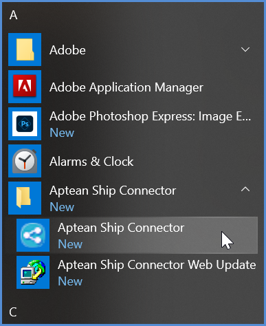 ApteanShip - Aptean Ship Connector Installation