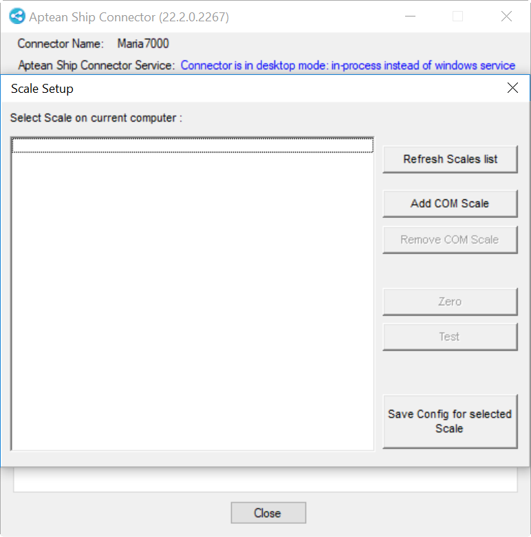 ApteanShip - Aptean Ship Connector Configuration