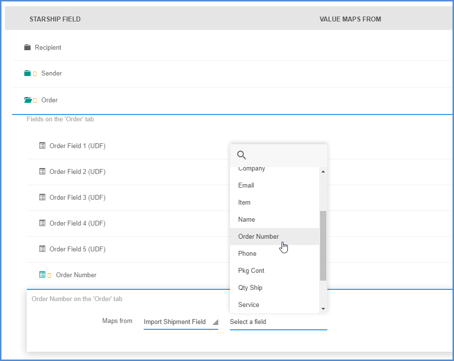 ApteanShip - Customize Import Mapping