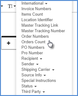 ApteanShip - Shipment Fields