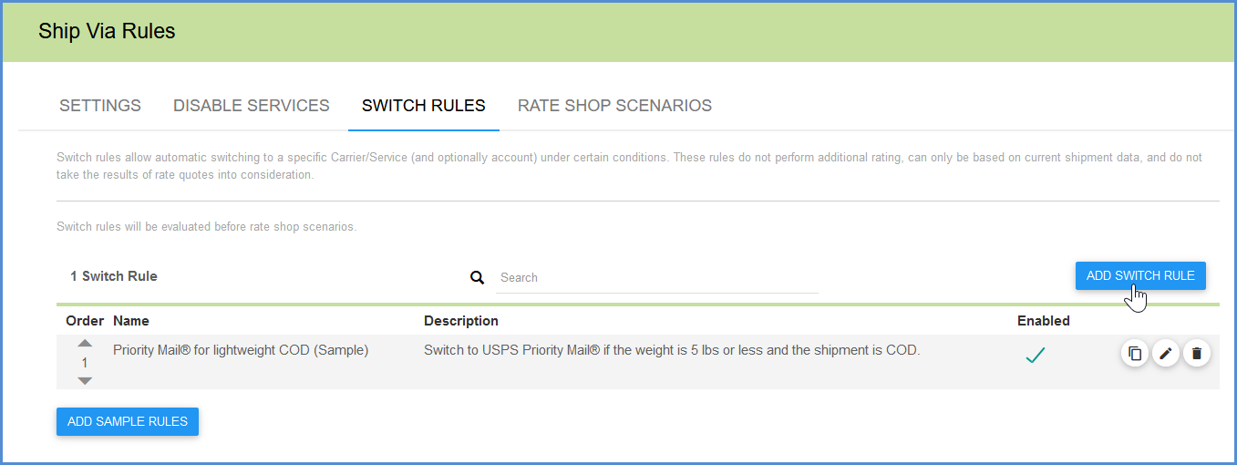 ApteanShip - Switch Rules