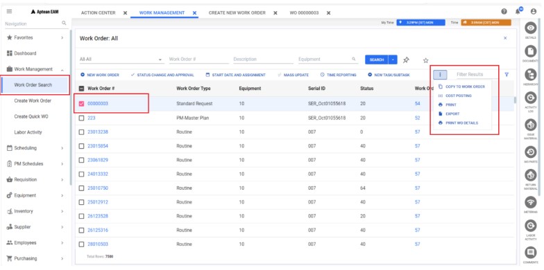 EAM - Work Order Print Trouble Shooting