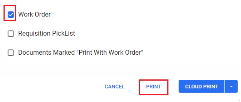 EAM - Work Order Print Trouble Shooting