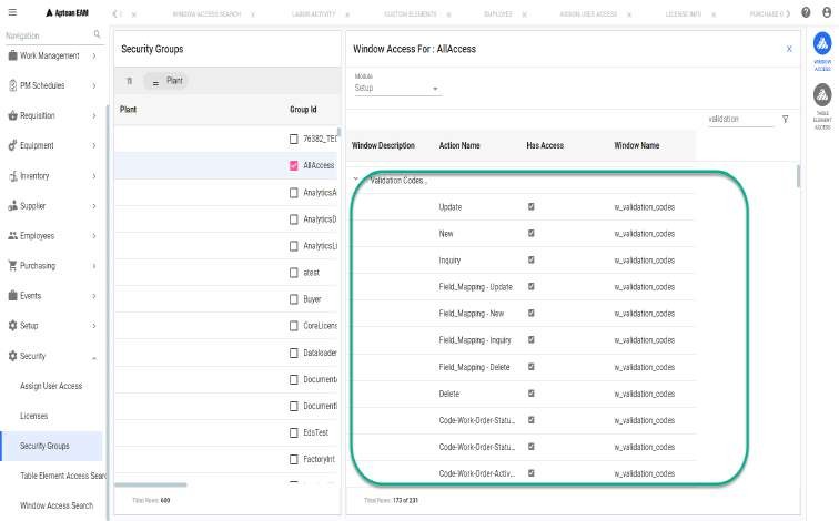 EAM - Security and Settings for Field Mapping Setup