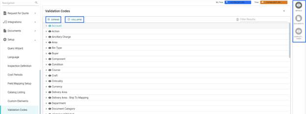 EAM - Validation Codes